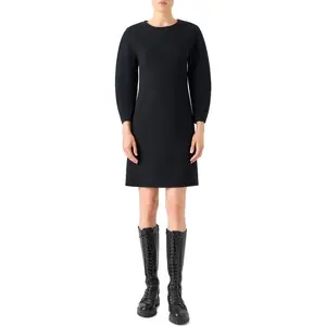 Akris Long Sleeve Wool Blend Sheath Dress