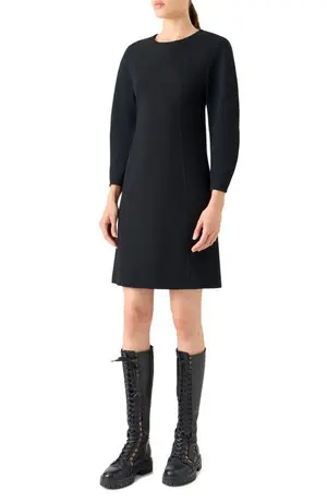 Akris Long Sleeve Wool Blend Sheath Dress
