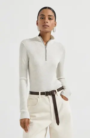 Brunello Cucinelli Virgin Wool And Cashmere Sweater - Pearl