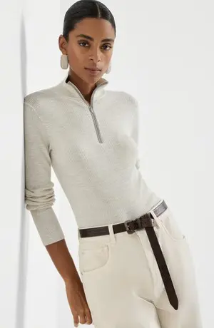 Brunello Cucinelli Virgin Wool And Cashmere Sweater - Pearl