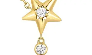 ANIA HAIE Sparkling Star Drop Necklace - Shiny Gold
