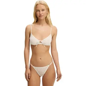 Cotton:on Olivia Mesh Underwire Bra - Coconut Milk