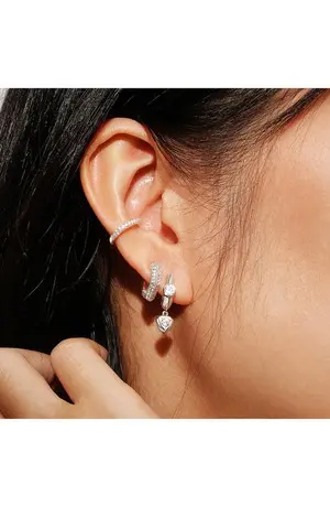 ANIA HAIE Pavé Shield Huggie Hoop Earrings