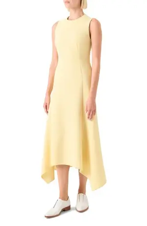 Akris Wool Crepe Midi Dress
