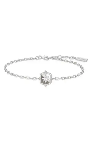 ANIA HAIE Colorblock Mother Of Pearl Charm Bracelet - Silver
