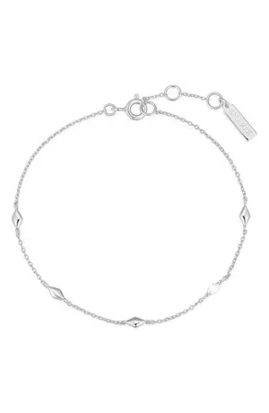 ANIA HAIE Rhombus Station Bracelet - Silver