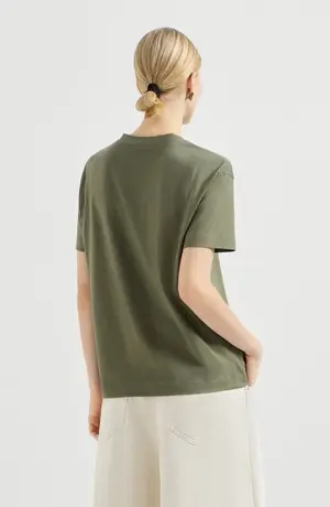 Brunello Cucinelli Cotton Jersey T-shirt - Olive