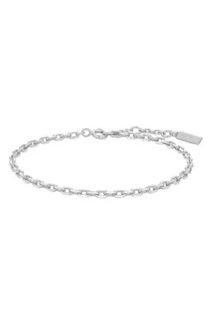 ANIA HAIE Bezel Cubic Zirconia Chain Bracelet - Silver