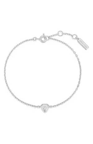 ANIA HAIE Tiny Shield Charm Chain Bracelet - Silver