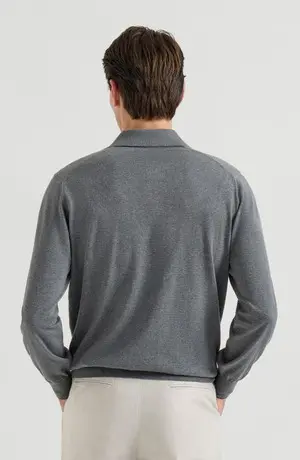 Brunello Cucinelli Polo-style Sweater - Dark Grey