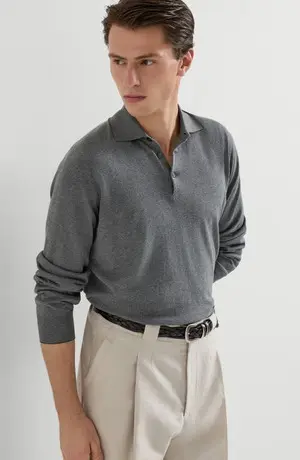 Brunello Cucinelli Polo-style Sweater - Dark Grey