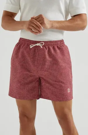 Brunello Cucinelli Nylon Swim Shorts - Cherry