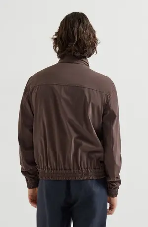 Brunello Cucinelli Nylon Zip-up Jacket - Hazelnut
