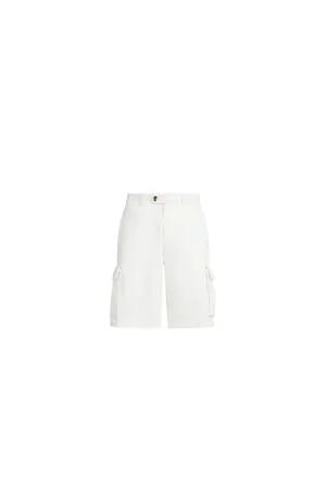 Brunello Cucinelli Gabardine Bermuda Shorts - Snow