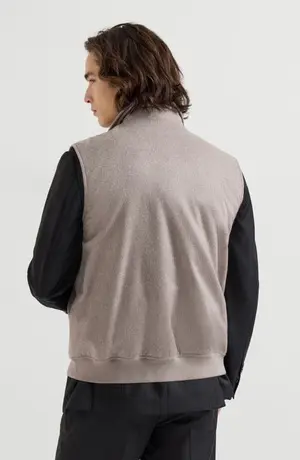 Brunello Cucinelli Cashmere Flannel Vest - Brown
