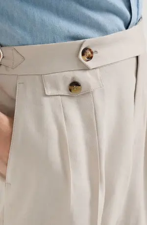 Brunello Cucinelli Trousers With Double Pleats And Tabs - Buff