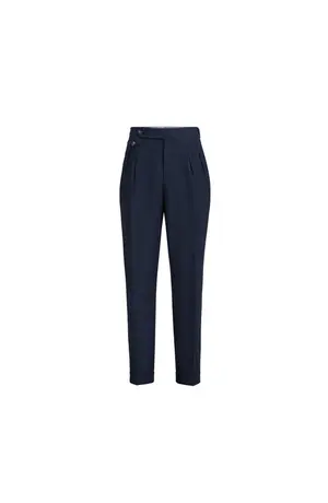 Brunello Cucinelli Tailor Fit Linen Trousers - Blue