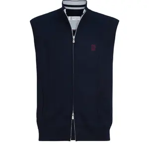 Brunello Cucinelli Double Knit Vest - Blue
