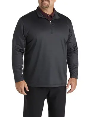 Adidas Big & Tall 1/4-zip Performance Pullover - Carbon