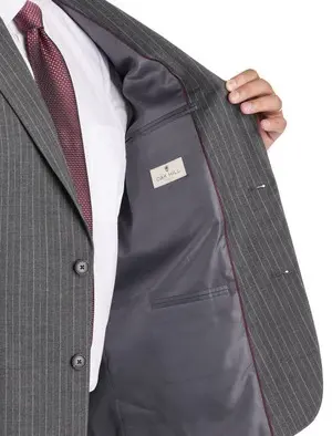 OAK HILL BY DXL Oak Hill Big & Tall Pinstripe Suit Jacket