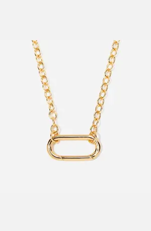 LITTLE SKY STONE Oval Link Connector Necklace - Gold