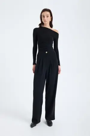 MONLICIA Elara High-waist Pleated Wide Leg Pants