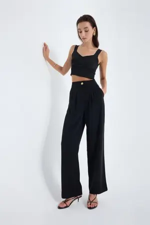 MONLICIA Elara High-waist Pleated Wide Leg Pants