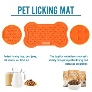 GOOPAWS Licking Mat 2pack Orange & Blue