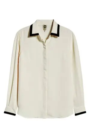 Anne Klein Contrast Trim Shirt