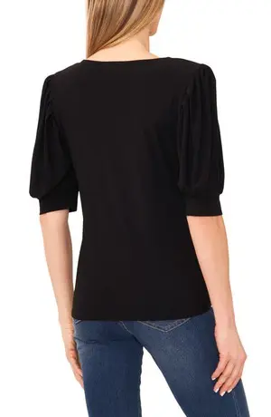 CECE DUPRAZ Puff Sleeve Knit Top