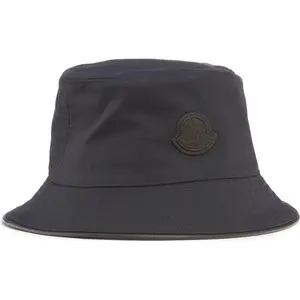 Moncler Logo Bucket Hat - Navy Blue