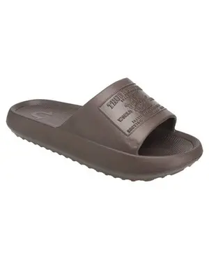 True Religion Wayne Logo Slide Sandals - Chocolate