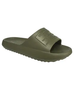 True Religion Wayne Logo Slide Sandals - Olive