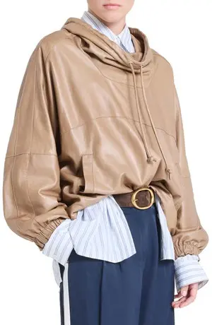 TWP Leather Poncho Top