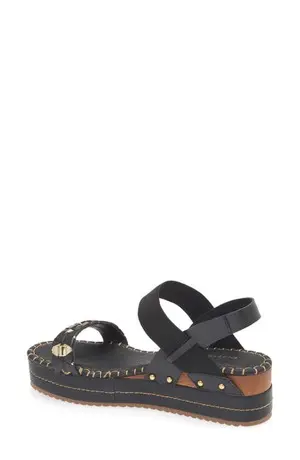 BUTTERO® Noronha Slingback Platform Wedge Sandal - Preto