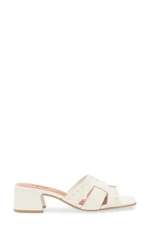 BUTTERO® Catia Leather Slide Sandal - Off White