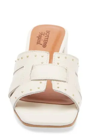 BUTTERO® Catia Leather Slide Sandal - Off White