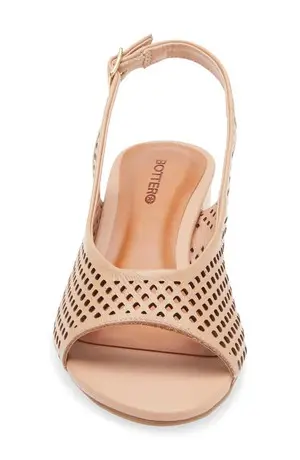 BUTTERO® Botelsa Perforated Slingback Pumps - Brown Sugar