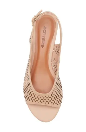BUTTERO® Botelsa Perforated Slingback Pumps - Brown Sugar