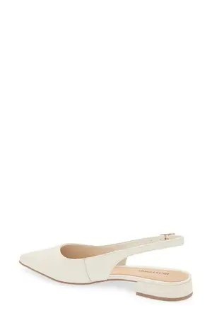 BOTTERO Alessandra Slingback Pointed Toe Flat - Off White