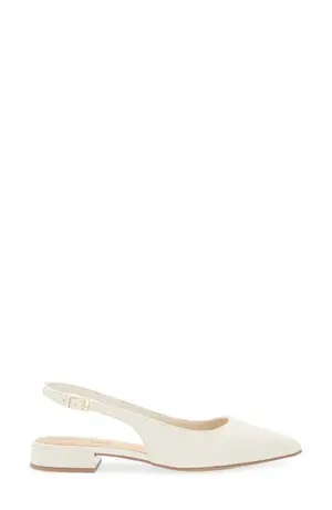 BOTTERO Alessandra Slingback Pointed Toe Flat - Off White
