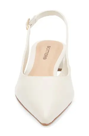 BOTTERO Alessandra Slingback Pointed Toe Flat - Off White