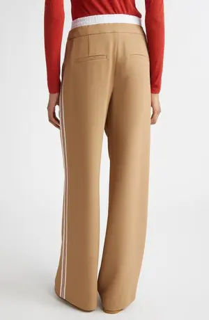 Veronica Beard Gabardine Wide Leg Trousers