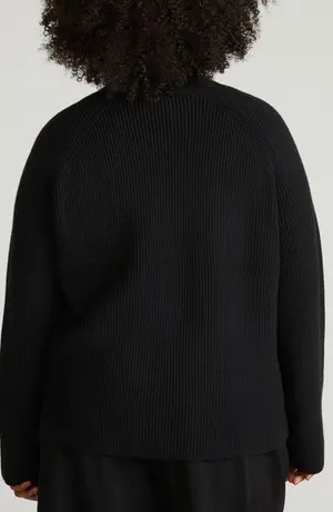 Universal Standard Arli Surplice Neck Sweater - Black