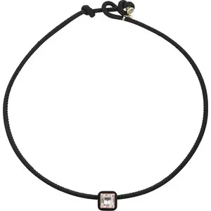 Bea Bongiasca Square Crystal Pendant Choker Necklace - Black