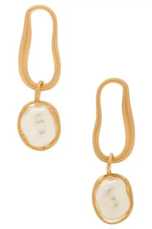 Cult Gaia Vera Earring - Brushed Brass
