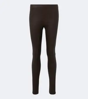 JOSEPH Leather Leggings - Brown