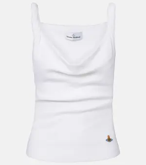 VIVIENNE WESTWOOD Anna Cotton-blend Jersey Tank Top - White