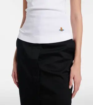 VIVIENNE WESTWOOD Anna Cotton-blend Jersey Tank Top - White