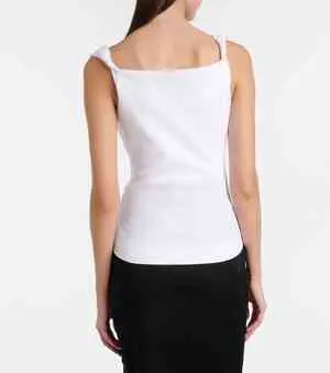 VIVIENNE WESTWOOD Anna Cotton-blend Jersey Tank Top - White